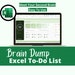 Brain Dump Excel Spreadsheet, Adhd to Do List, Excel Dashboard, Digital Planner 2023, Task Excel ...