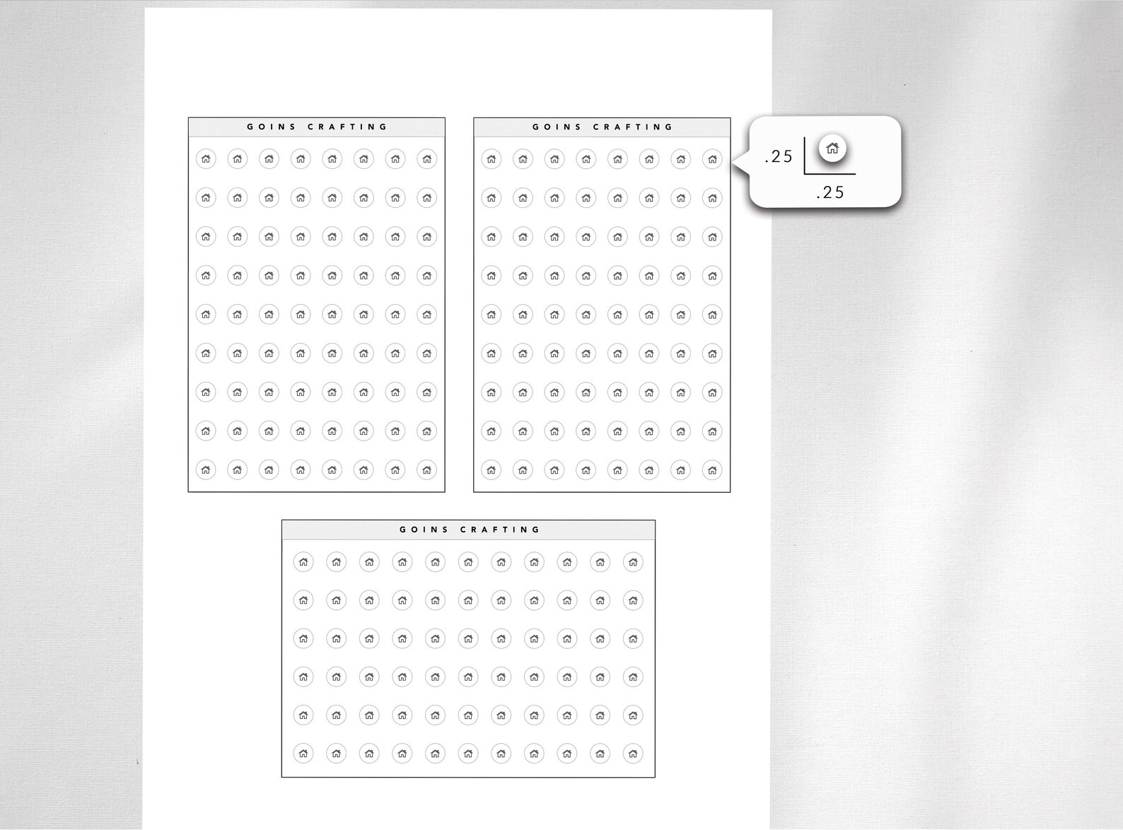 MICRO House Circle Icons, Minimal Icon Stickers, Minimal Planner ...