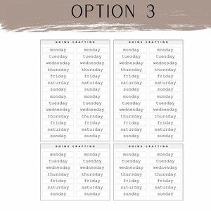 Standard Size Days of the Week Headers, Minimal Planner Stickers ...