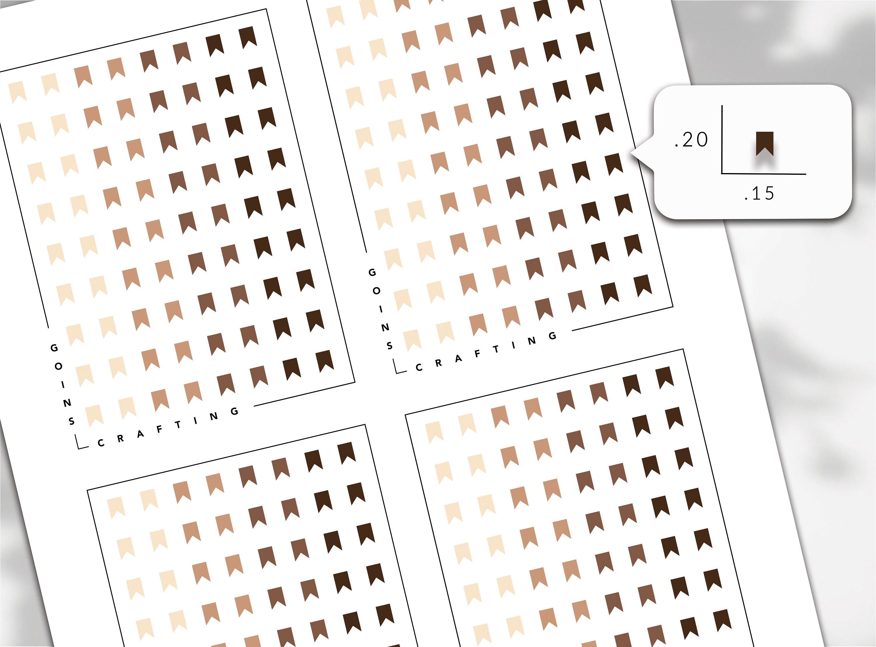 Small Flag Stickers, Minimal Planner Stickers, Journal Stickers ...