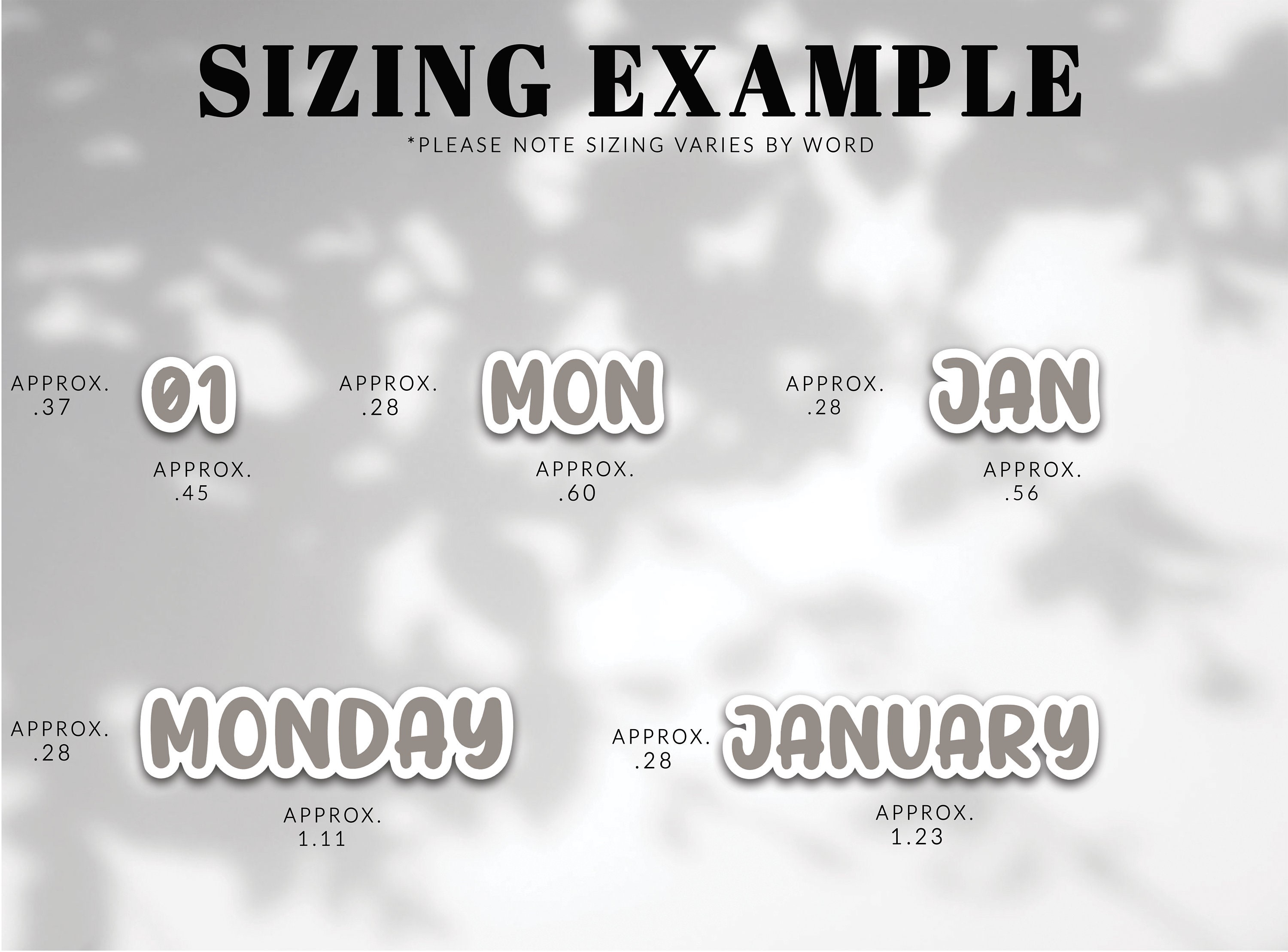 DIY Date Stickers, Stacked Dates Minimal Planner Stickers, Journal ...