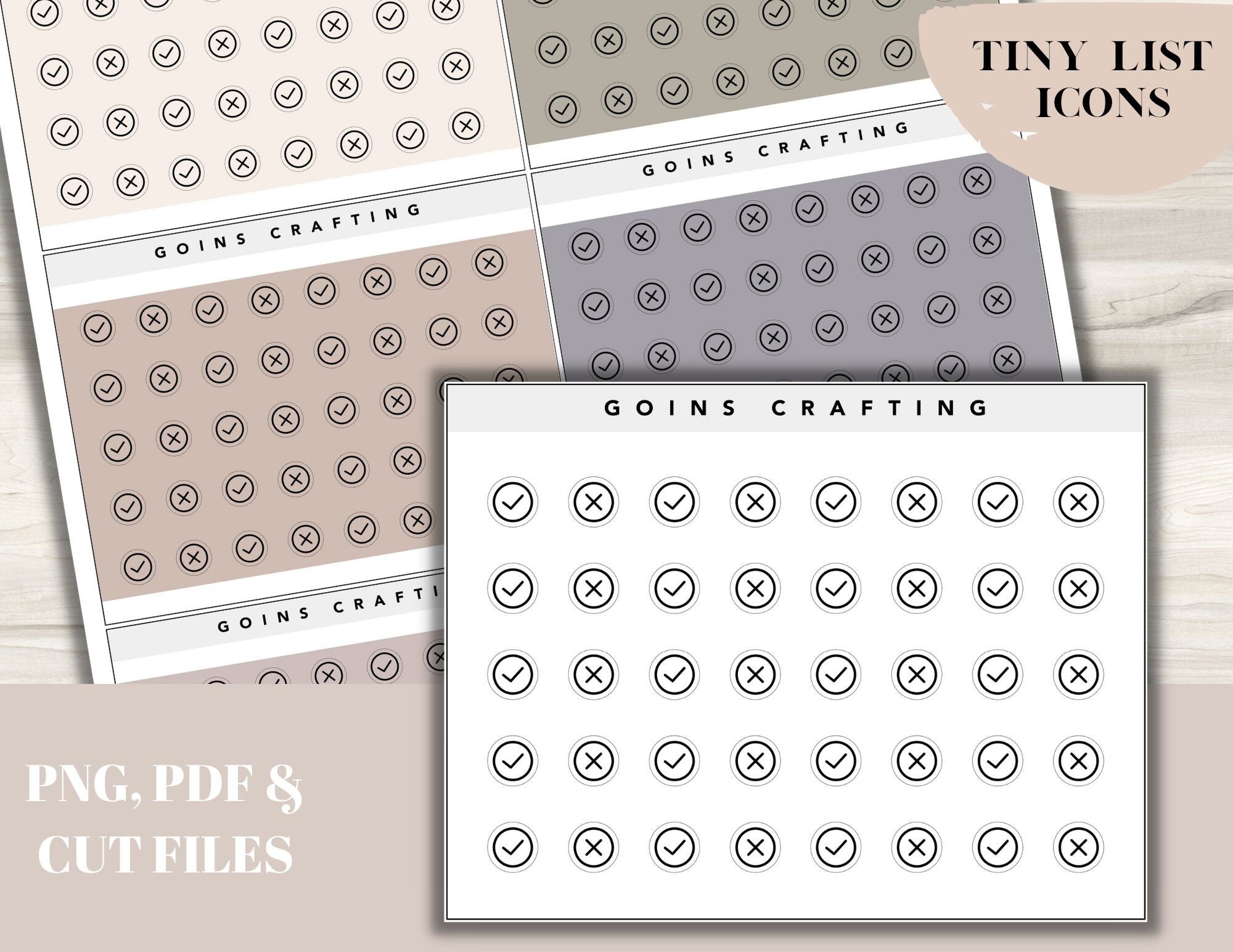 TINY Icon List Stickers, Icon Stickers, List Stickers, Minimal Planner ...