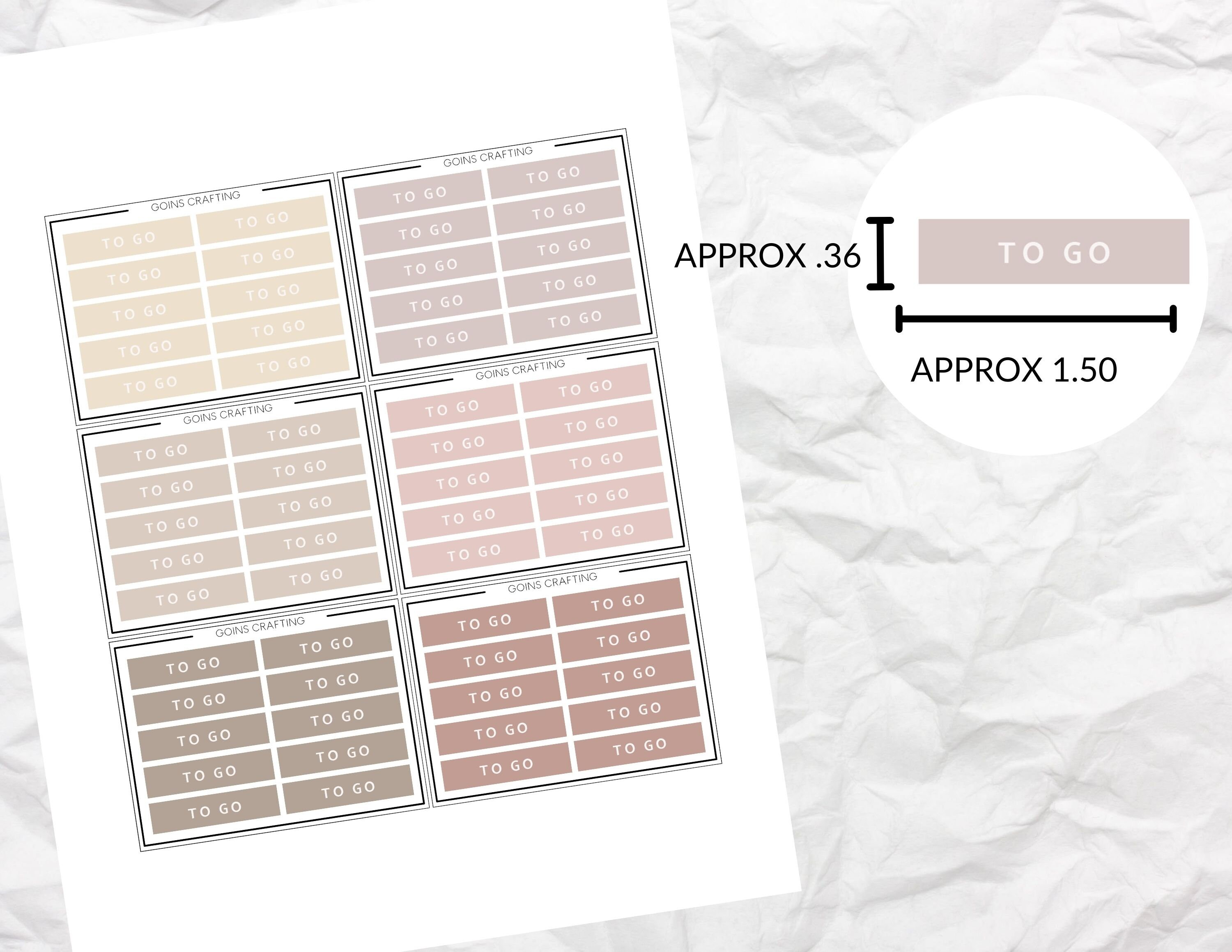 Paper journal stickers digital stickers script header stickers minimal ...