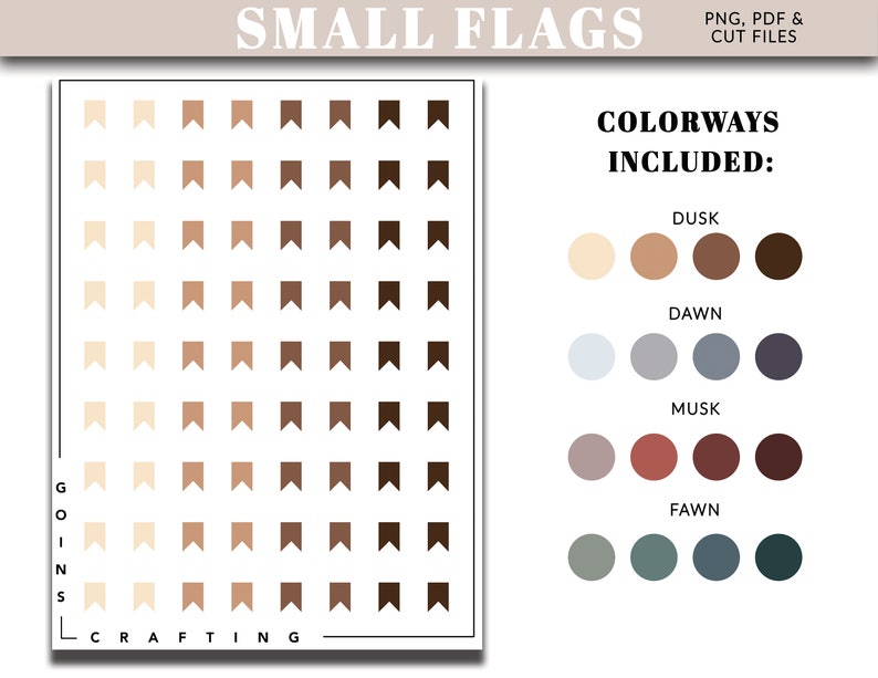 Small Flag Stickers Minimal Planner Stickers Journal - Etsy