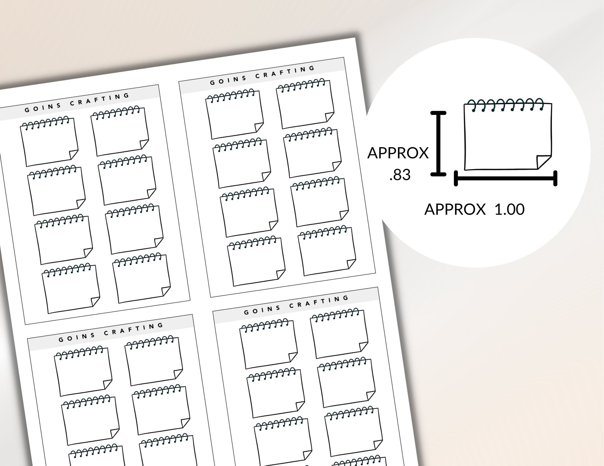 Notepad Stickers, Minimal Planner Stickers, Journal Stickers ...