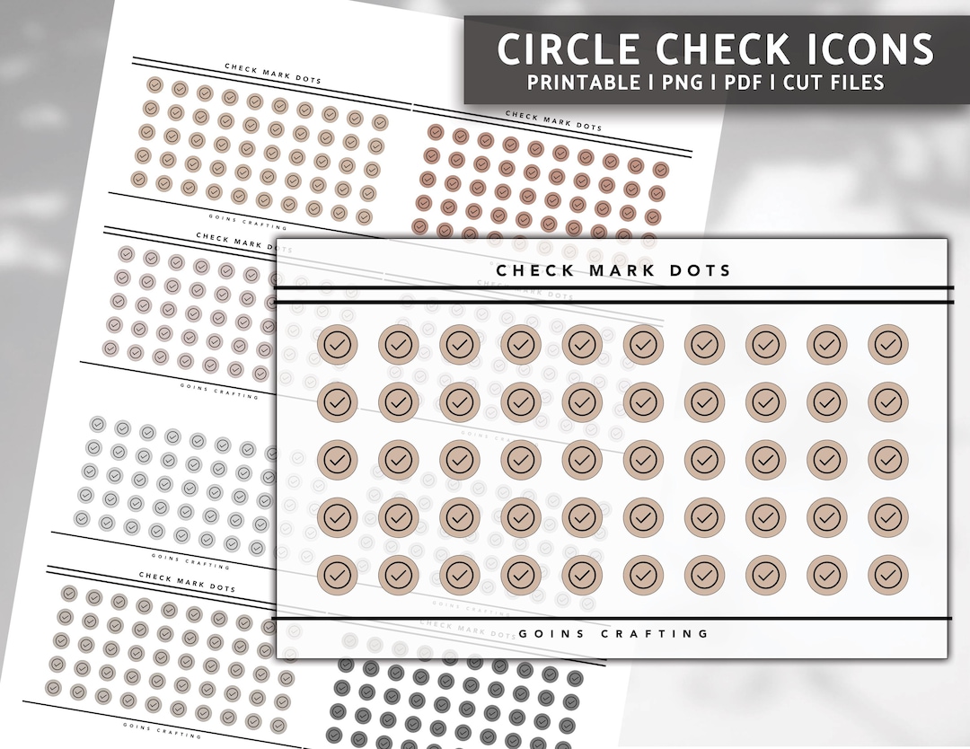 CIRCLE CHECK MARKS, Minimal Planner Stickers, Journal Stickers ...