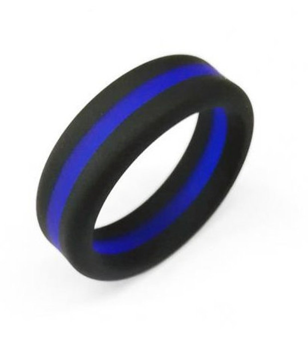 Thin Blue Line Silicone Ring Six Sizes - Etsy