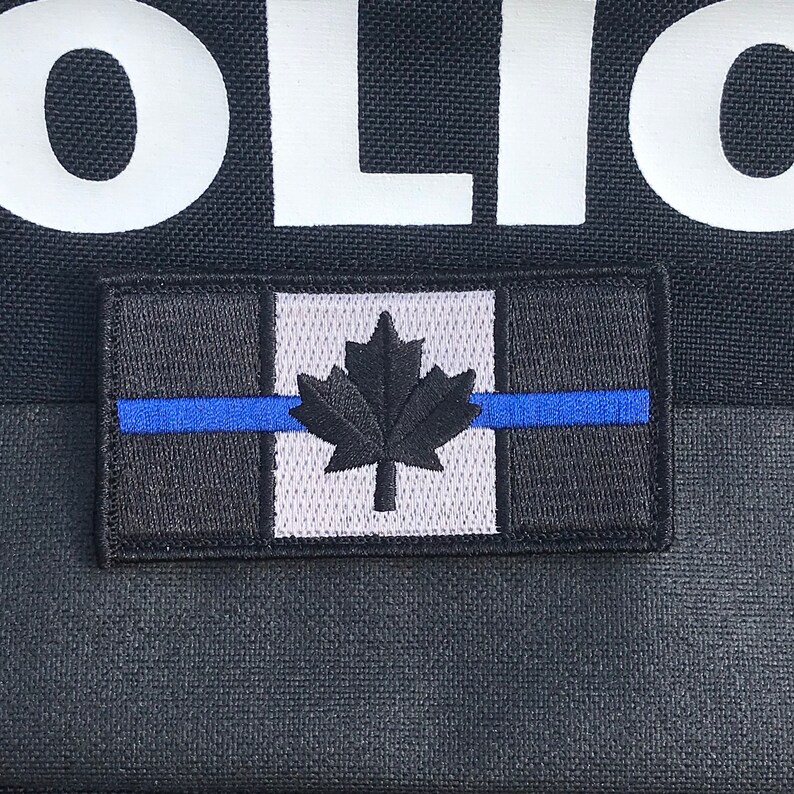 Thin Blue Line Canadian Flag Patch - Etsy