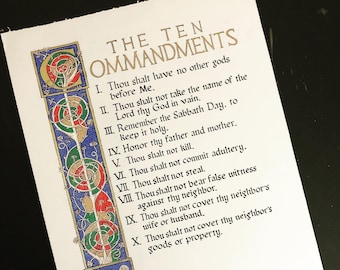 Lutheran Ten Commandments Wall Art - Etsy