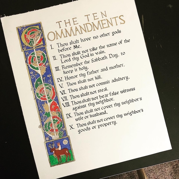 Ten Catholic Commandments Wall Art - Etsy