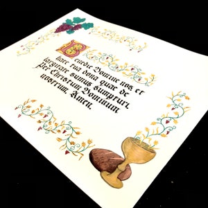 Prayer Before Meals LATIN, Catholic Grace Food Blessing Prayer, Bless ...