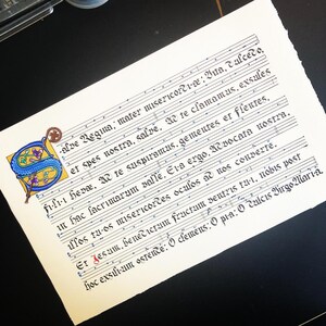 Custom Gregorian Chant Traditional Catholic Prayer and Hymn Calligraphy ...