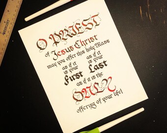 Catholic Mass Calligraphy - Etsy