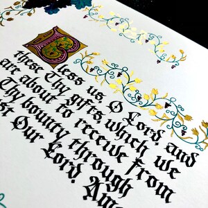 Prayer Before Meals LATIN, Catholic Grace Food Blessing Prayer, Bless ...