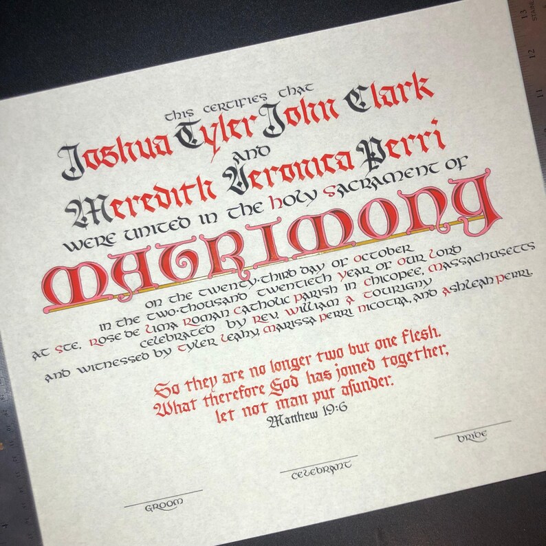 Handwritten Confirmation Certificate - Etsy