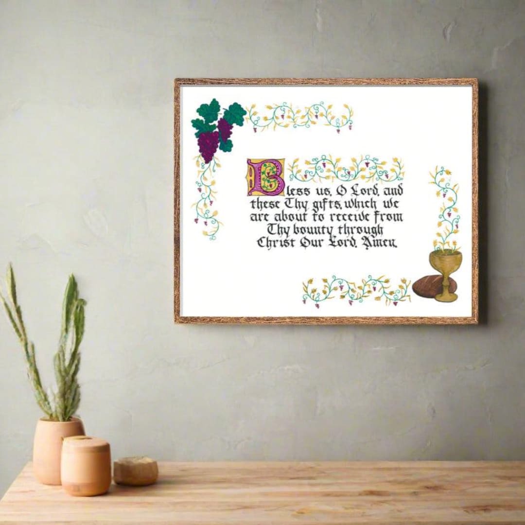 Prayer Before Meals ENGLISH, Catholic Grace Food Blessing Prayer, Bless ...