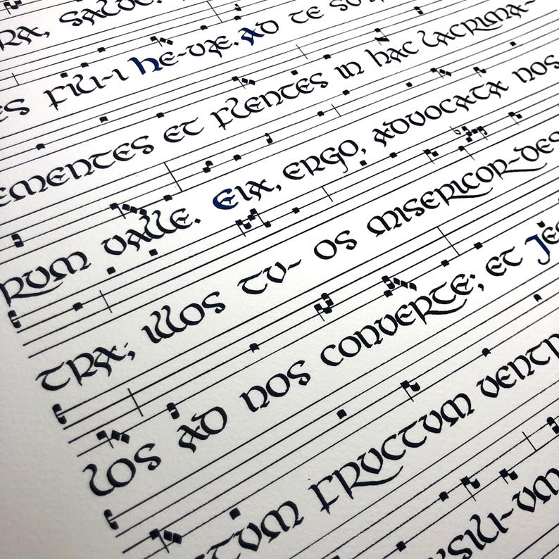 Salve Regina Gregorian Chant Print: Dominican Tone, Our Lady Undoer of ...