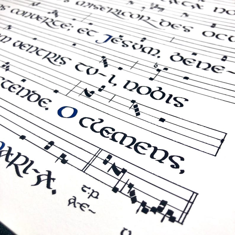 Salve Regina Gregorian Chant Print: Dominican Tone, Our Lady Undoer of ...