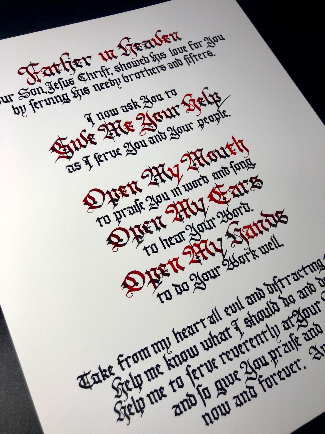 Altar Server Prayer Calligraphy Print: Catholic Sacristy Decoration - Etsy