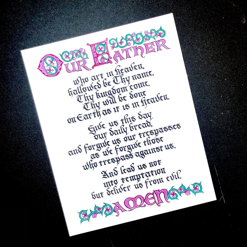 Our Father the Lord's Prayer Catholic Christian - Etsy