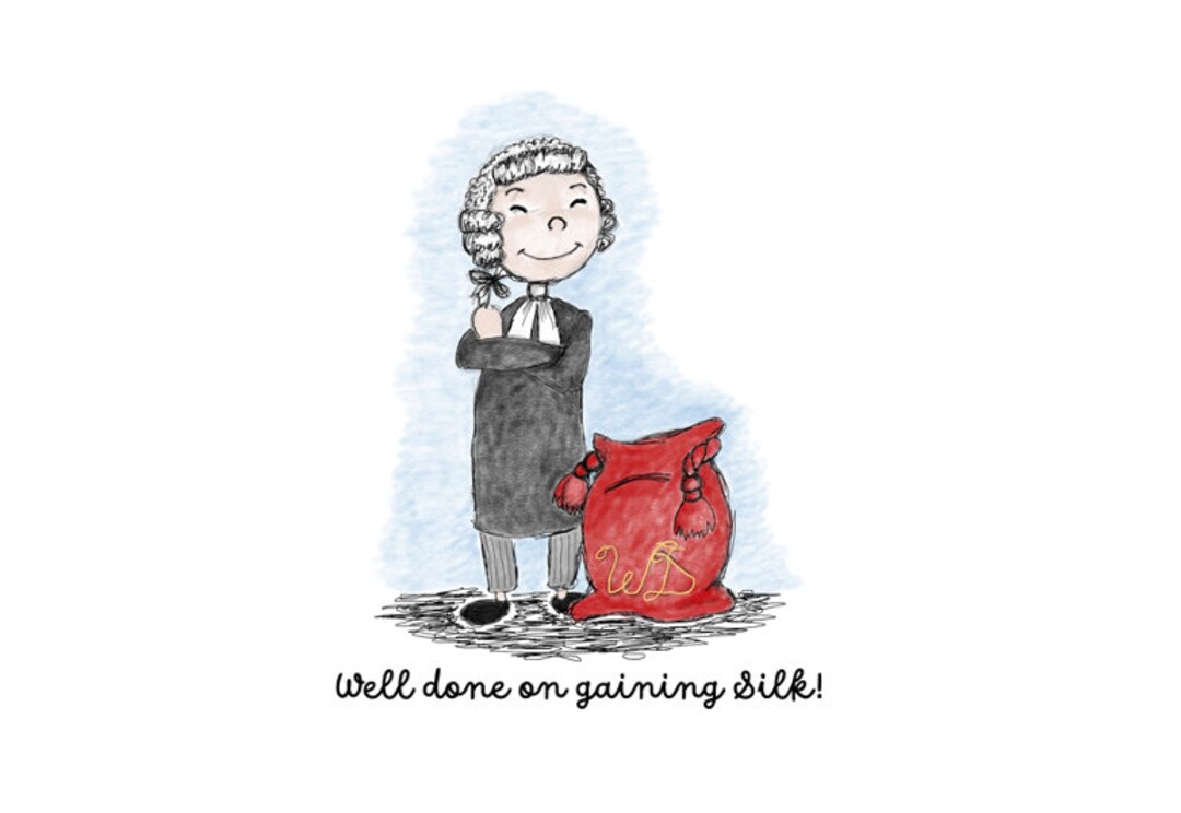 Congrats on Silk More Variations Available Hand Drawn Barrister Cards ...