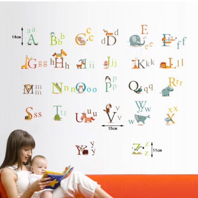 Alphabet Wall Decals - Etsy