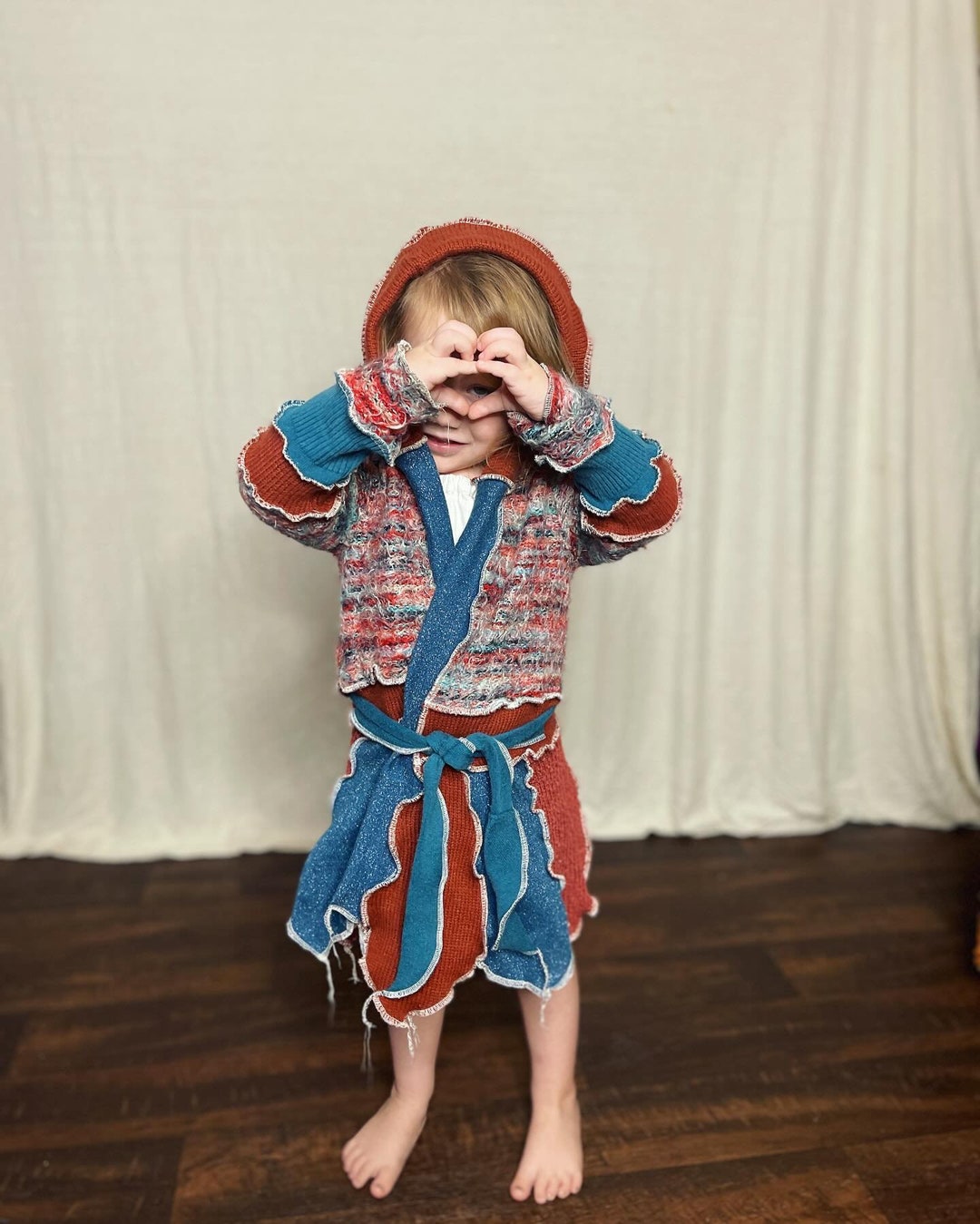 Bombpop Kids 3T/4T Katwise Inspired Pixie Coat, OOAK Upcycled Patchwork ...