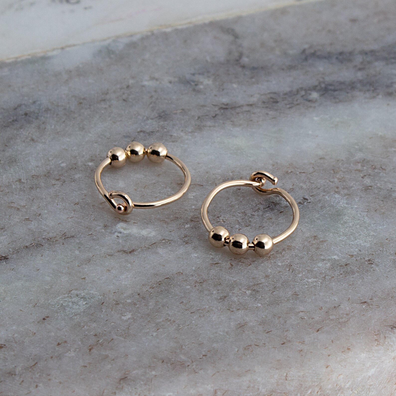 Tiny Hoop Earrings Cartilage Yellow Gold Extra Thin Tragus | Etsy