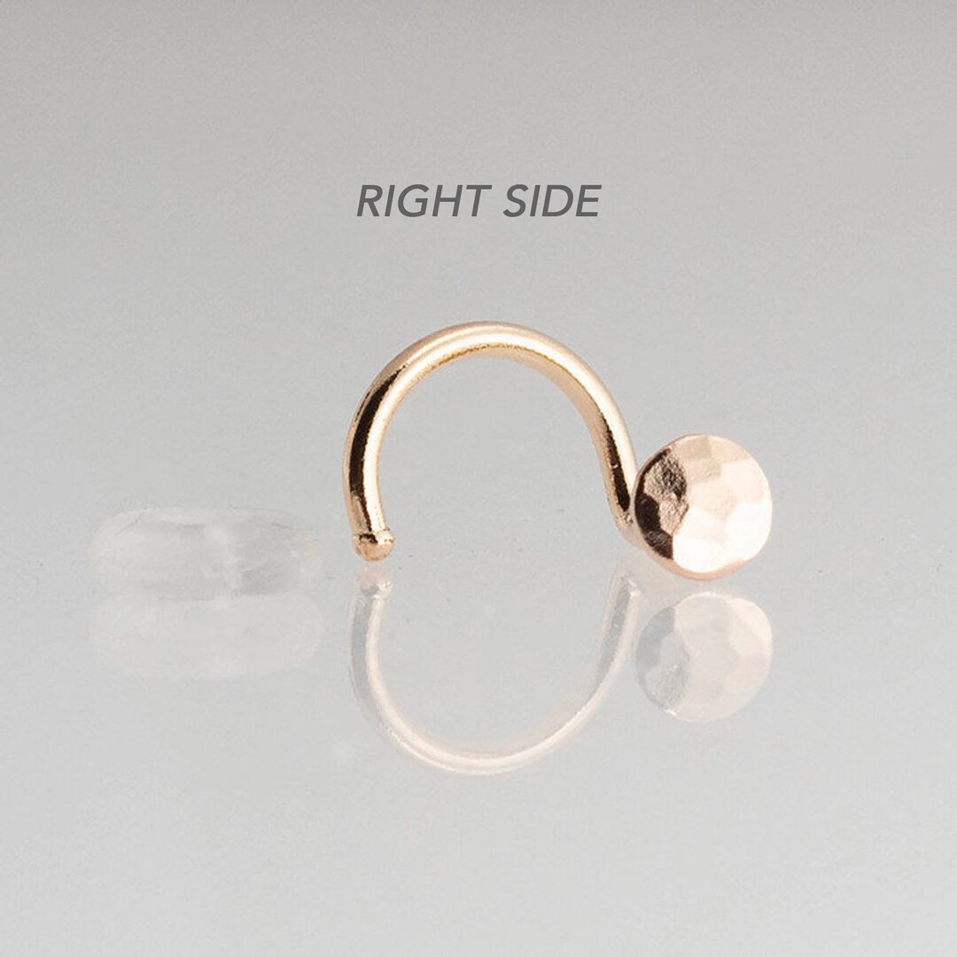 Nostril Gold Scew Piercing, Nose Cartilage, Gold Filled Piercing, Nose ...