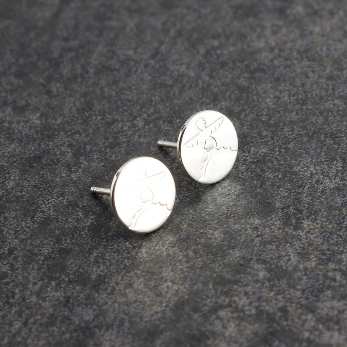 Stamped Sterling Silver Studs Minimalist Earrings Dainty Jewelry ...