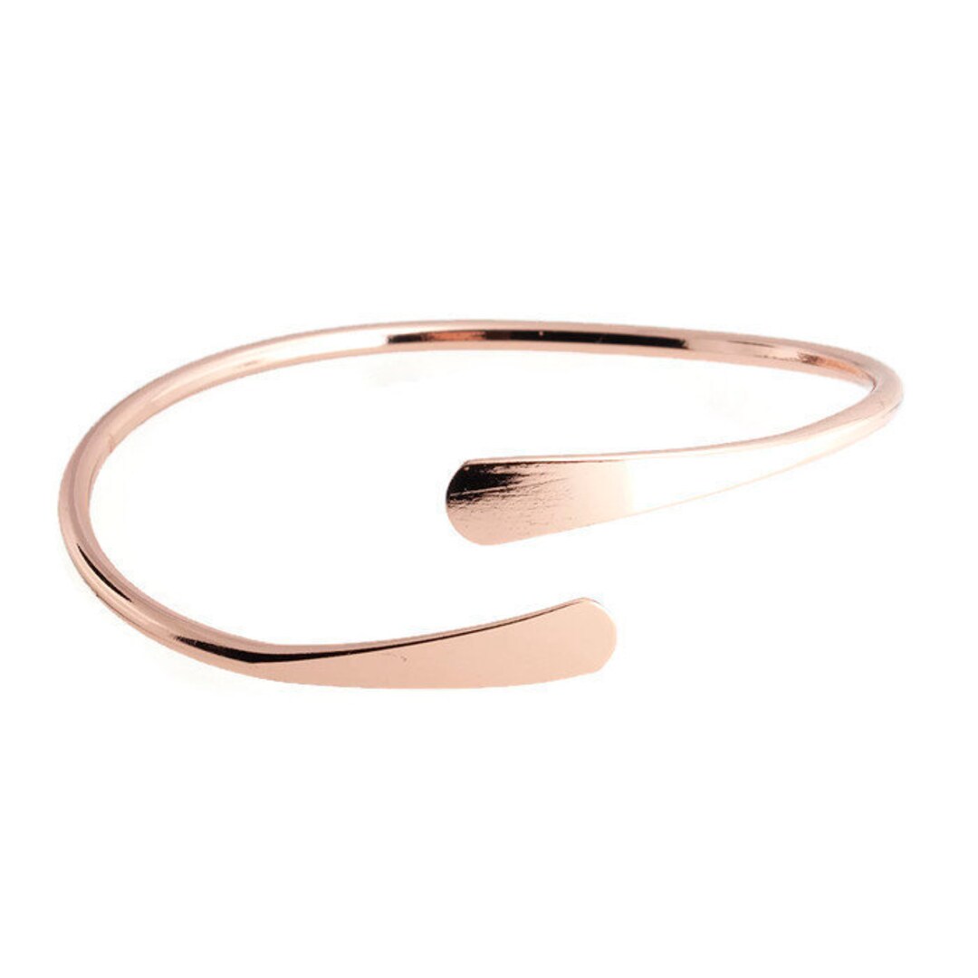 Rose Gold Brass Stacking Open Band Cuff Bracelet Stacking Bangle - Etsy