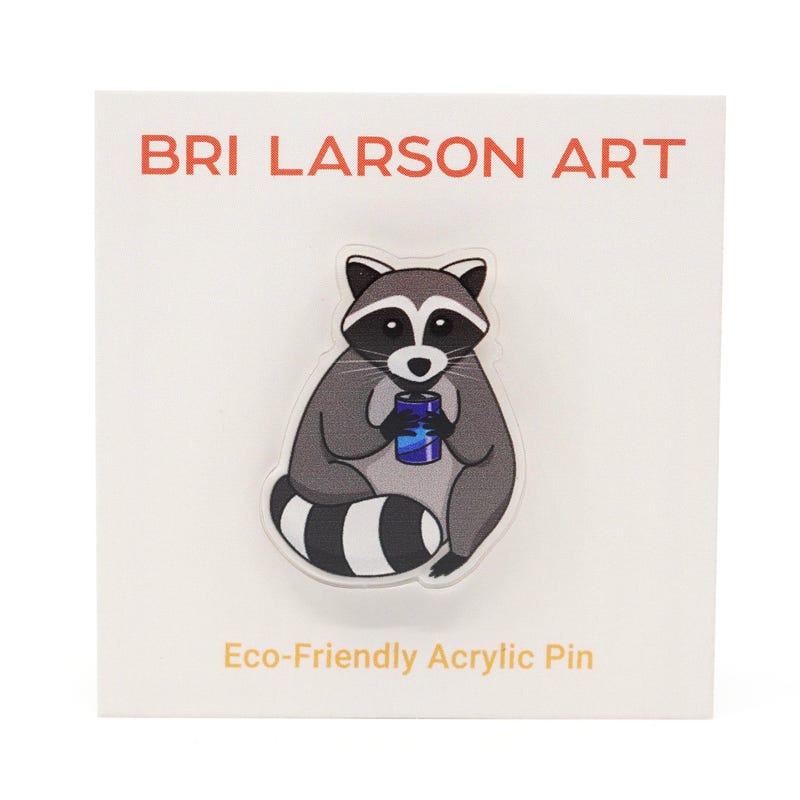 Raccoon Pin - Etsy