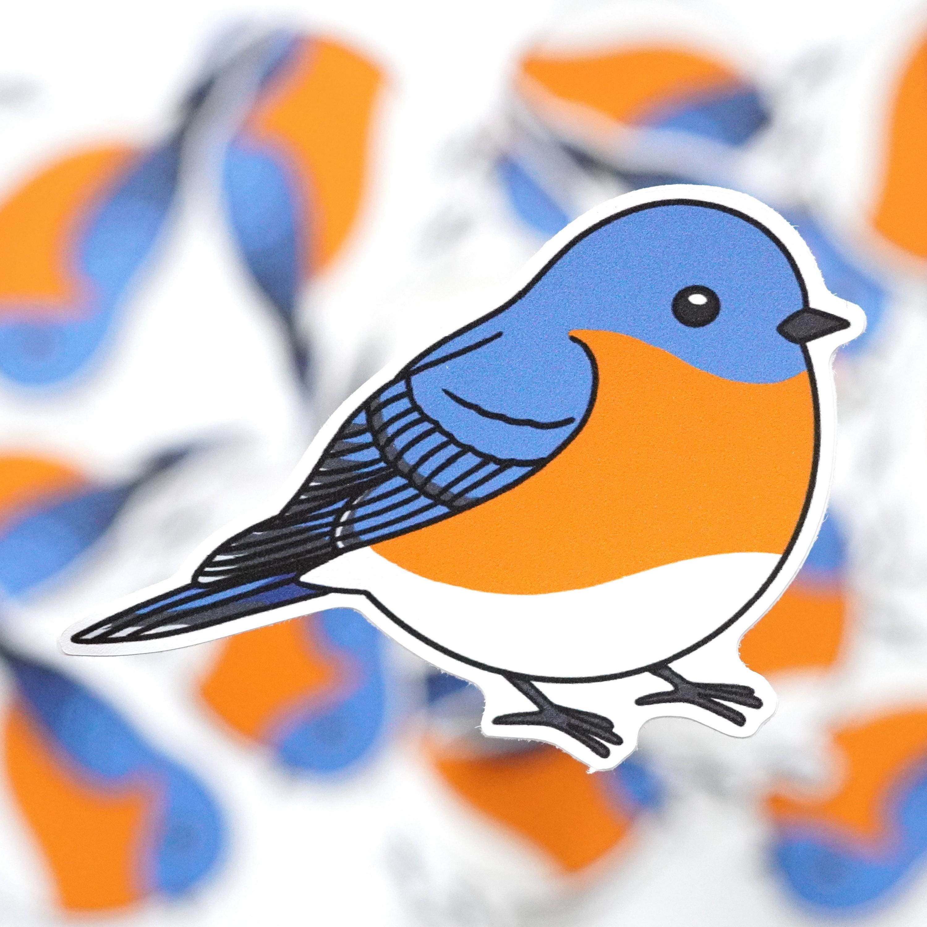 Eastern Bluebird Bird Vinyl Sticker Waterproof UV Stable Vinyl Matte 2 ...
