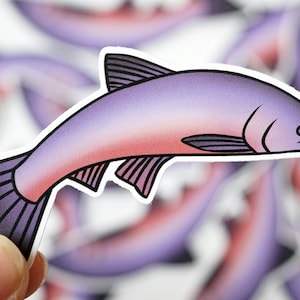 Coho Salmon Sticker Waterproof UV Stable Vinyl Matte 2 Inch - Etsy