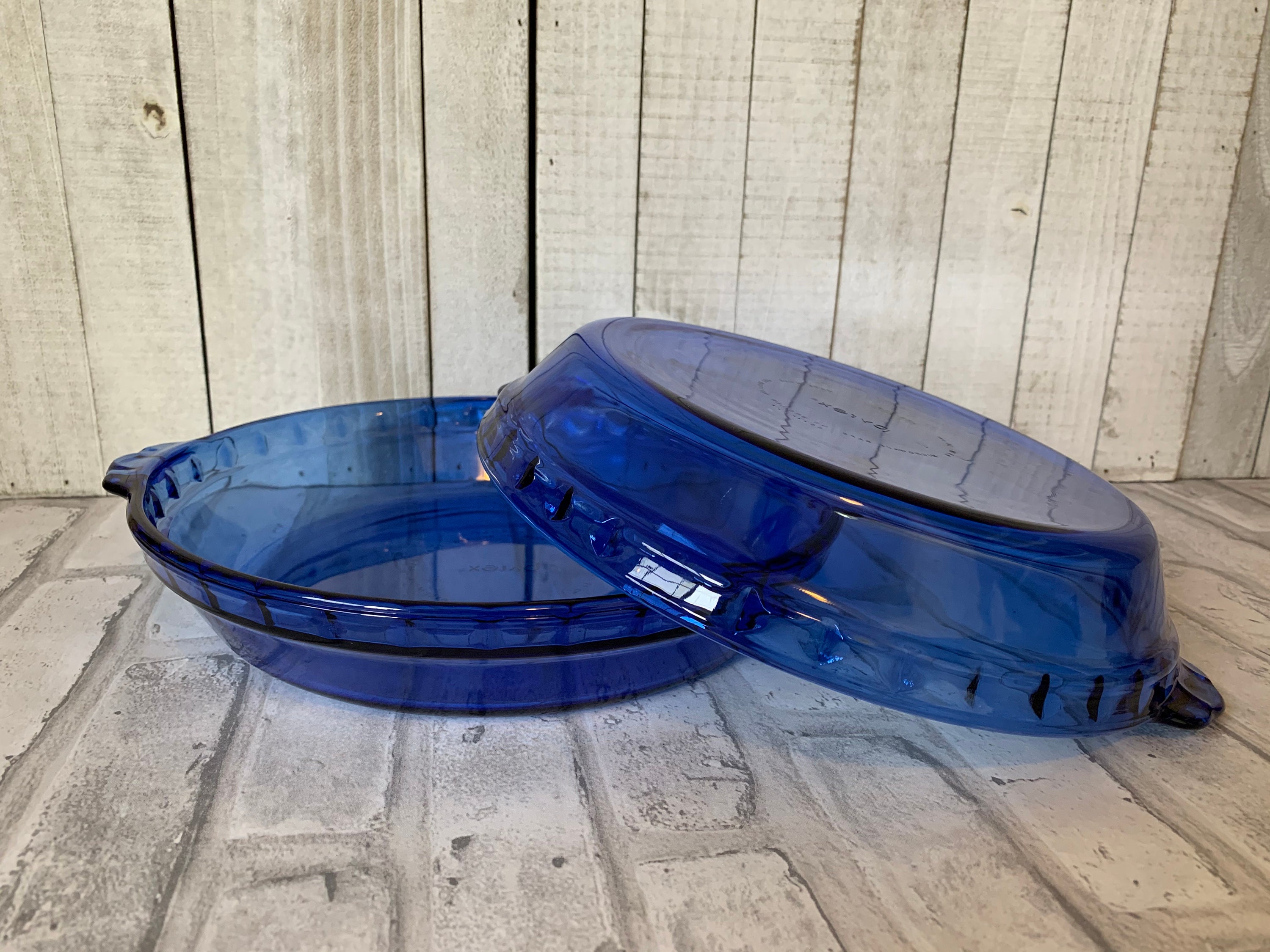 Vintage Pyrex Cobalt Blue 9.5'' Pie Plate Set of 2. - Etsy
