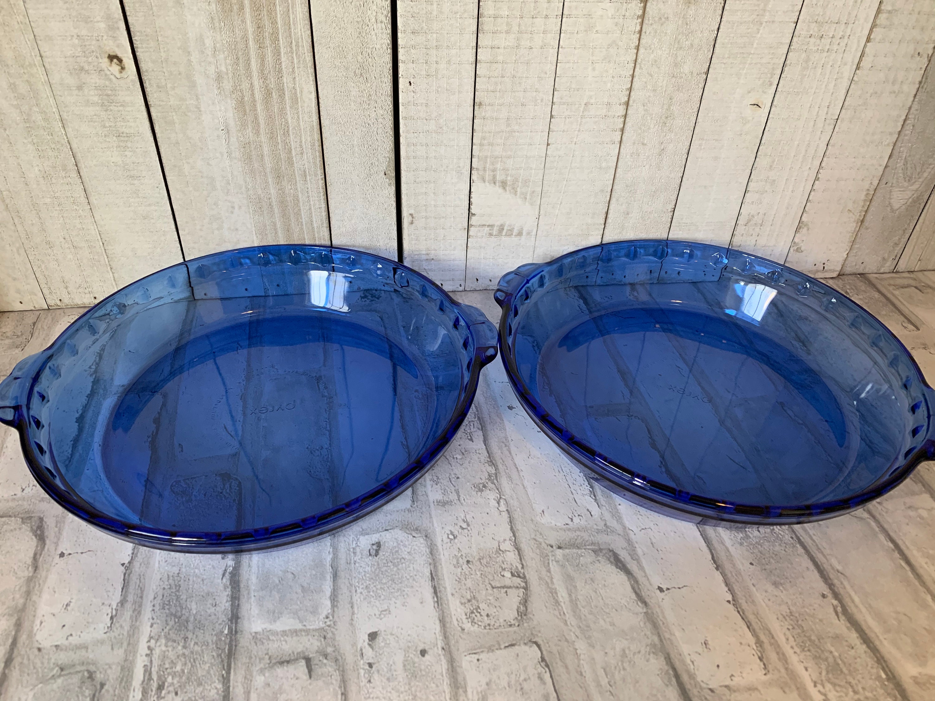 Vintage Pyrex Cobalt Blue 9.5'' Pie Plate Set of 2. - Etsy