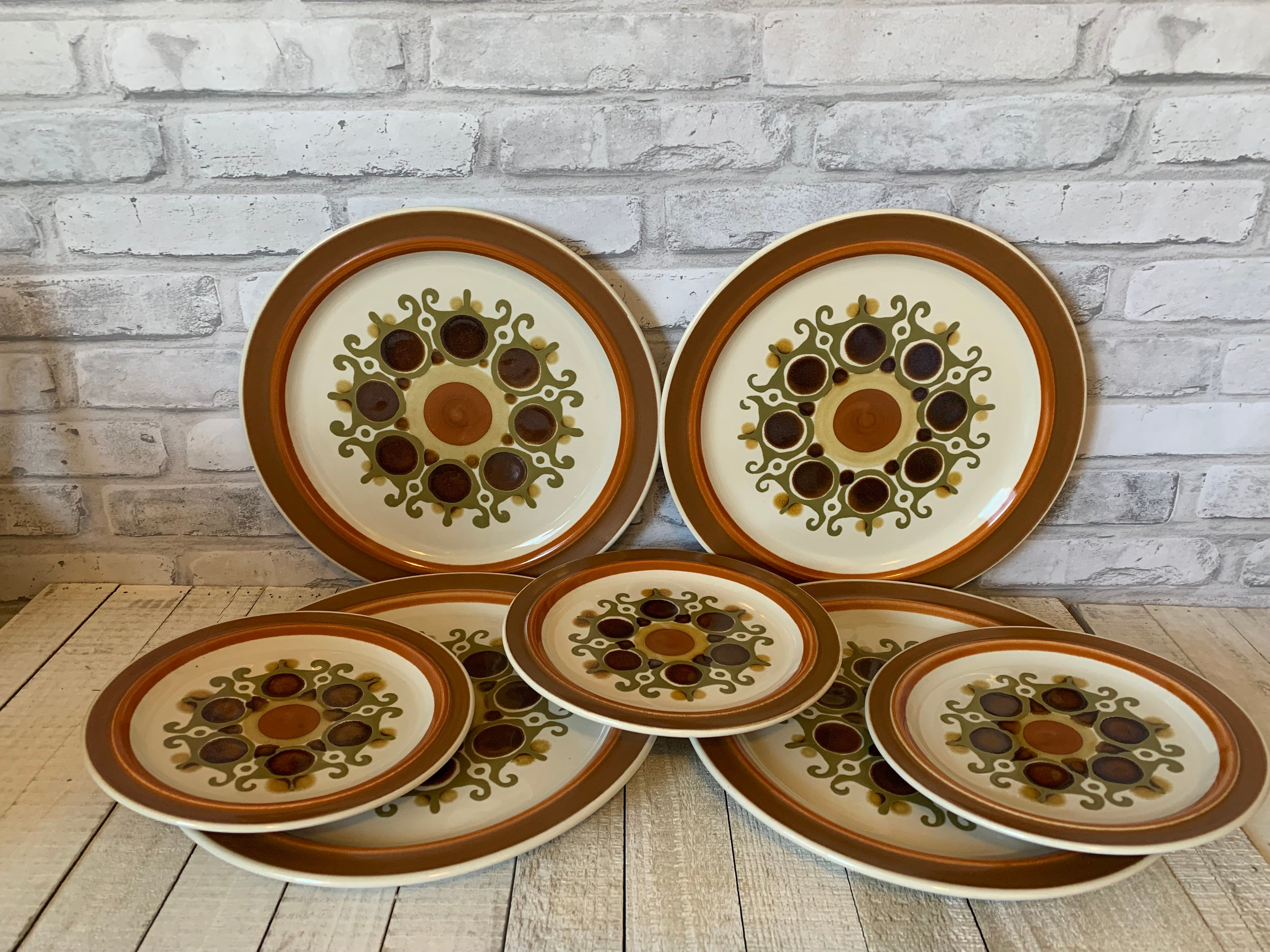 Vintage Sunny Stone ''WAVERLY'' Dinnerware Set | Etsy