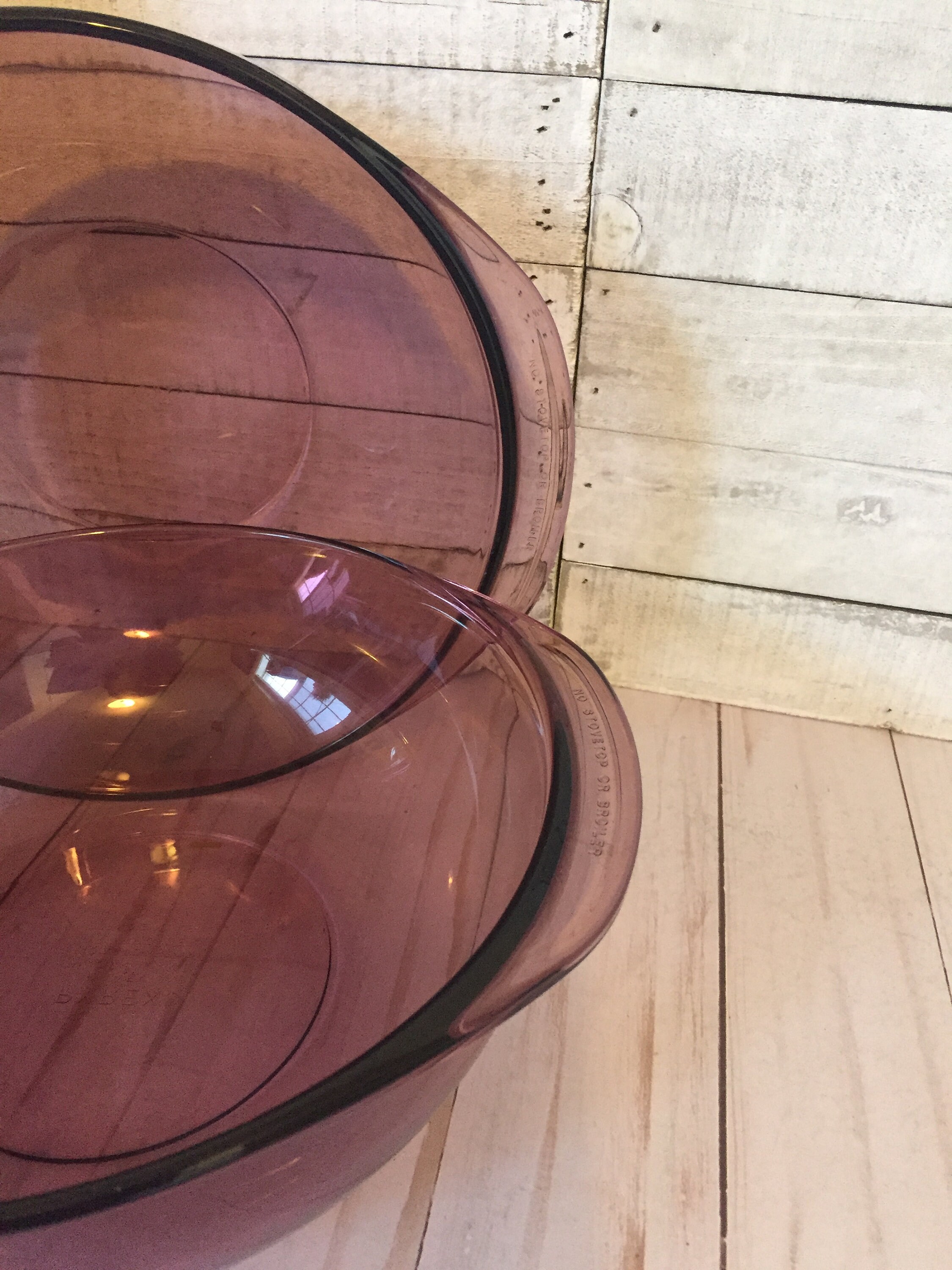 Corning Pyrex Cranberry Glass Baking Set Of 5 Pieces. Vintage | Etsy