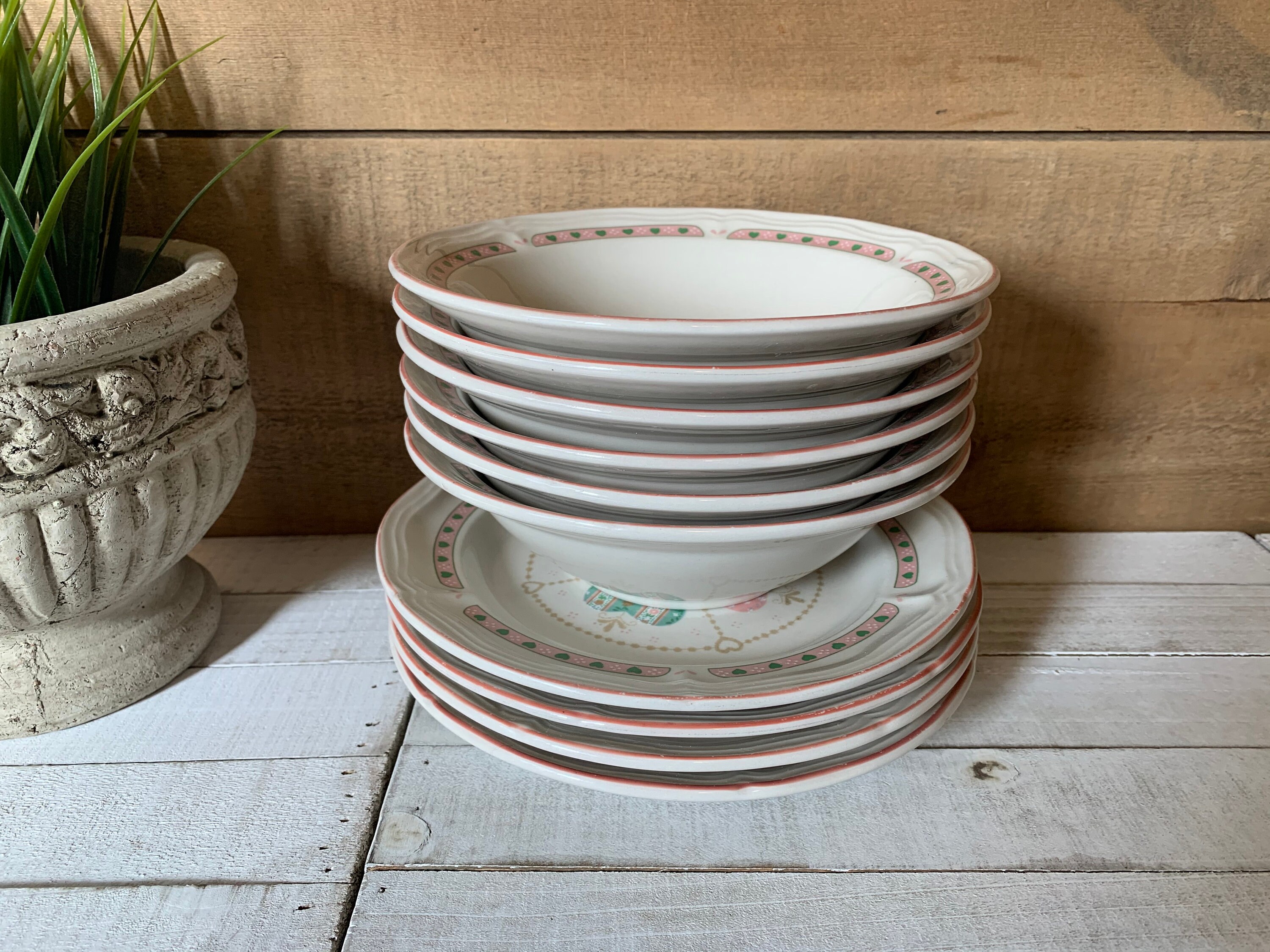 Tienshan HEARTWARMING Dinnerware Set of 10 Pieces. Vintage | Etsy