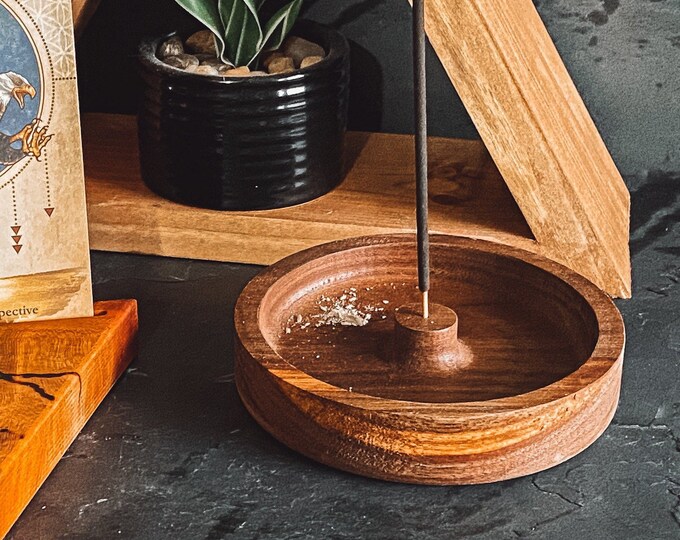 HOLIDAY SALE Hardwood Walnut Wooden Incense Stick Holder, Top Quality ...
