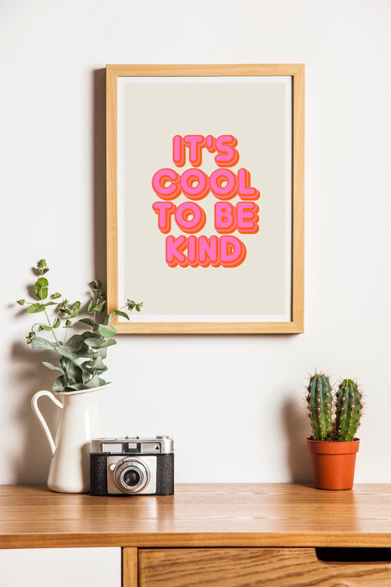 Quote Wall Art Positivity Print Kindness Poster Bedroom Etsy