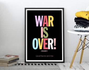 War is Over Poster | Etsy