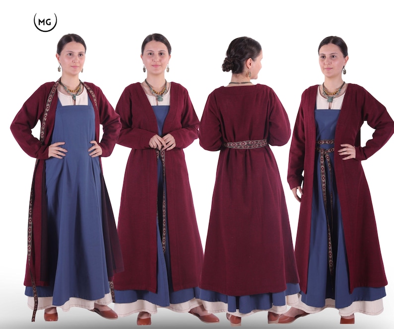 Medieval Vikingwoolen Birka (ELIKA) Coat, Reenactment Costume, SCA LARP ...