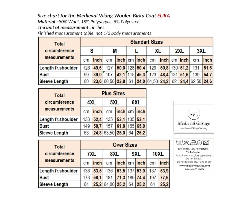 Medieval Vikingwoolen Birka ELIKA Coat, Reenactment Costume, SCA LARP ...