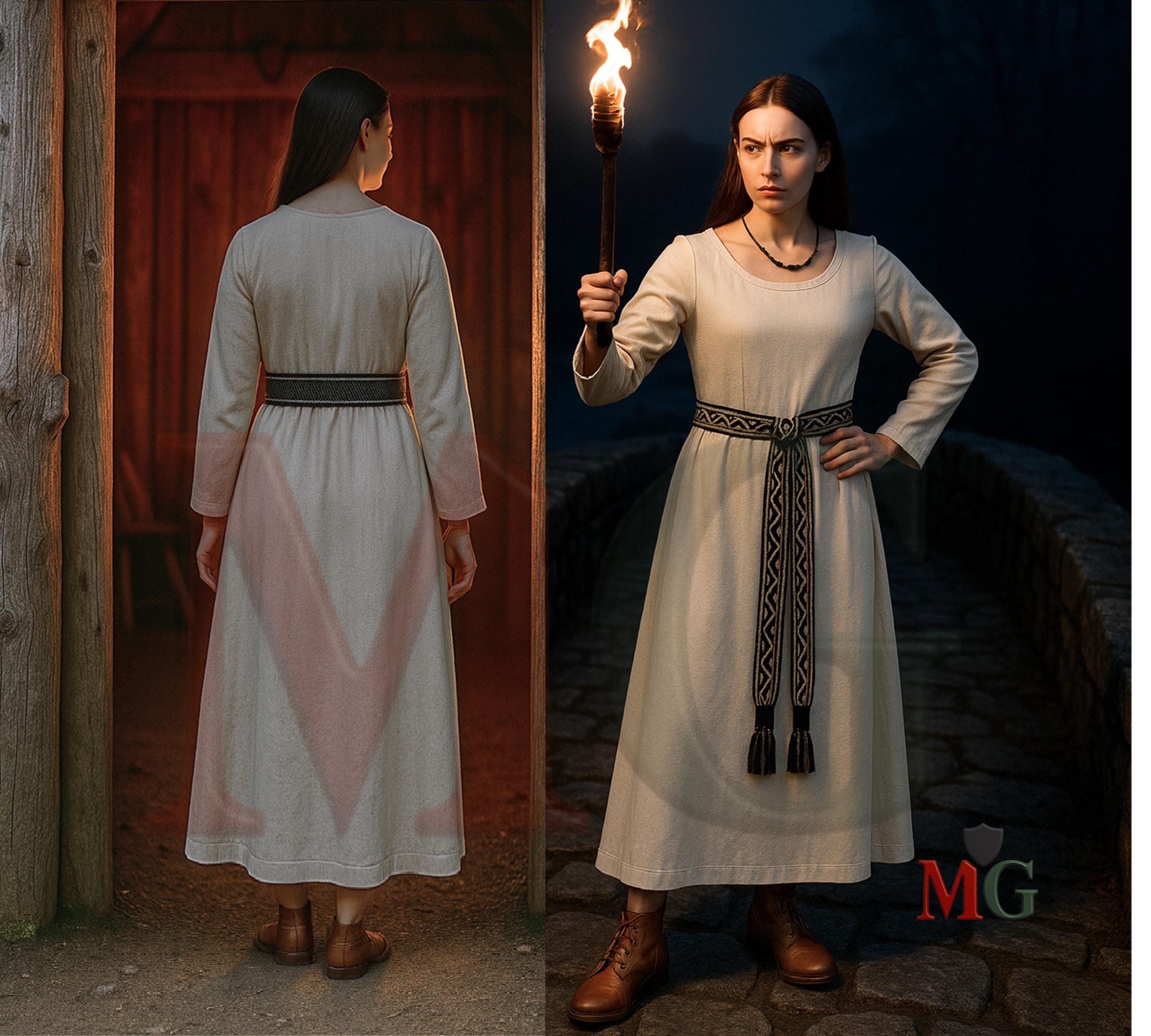 Handmade Linen-look Cotton Viking Underdress - Medieval Reenactment ...