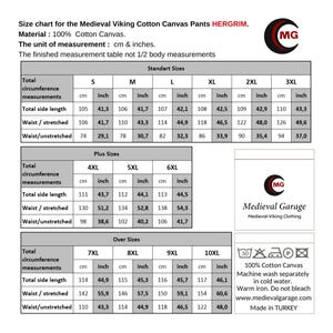 Medievalgarage-hergrim- Medieval Viking Cotton Canvas Trousers, LARP ...