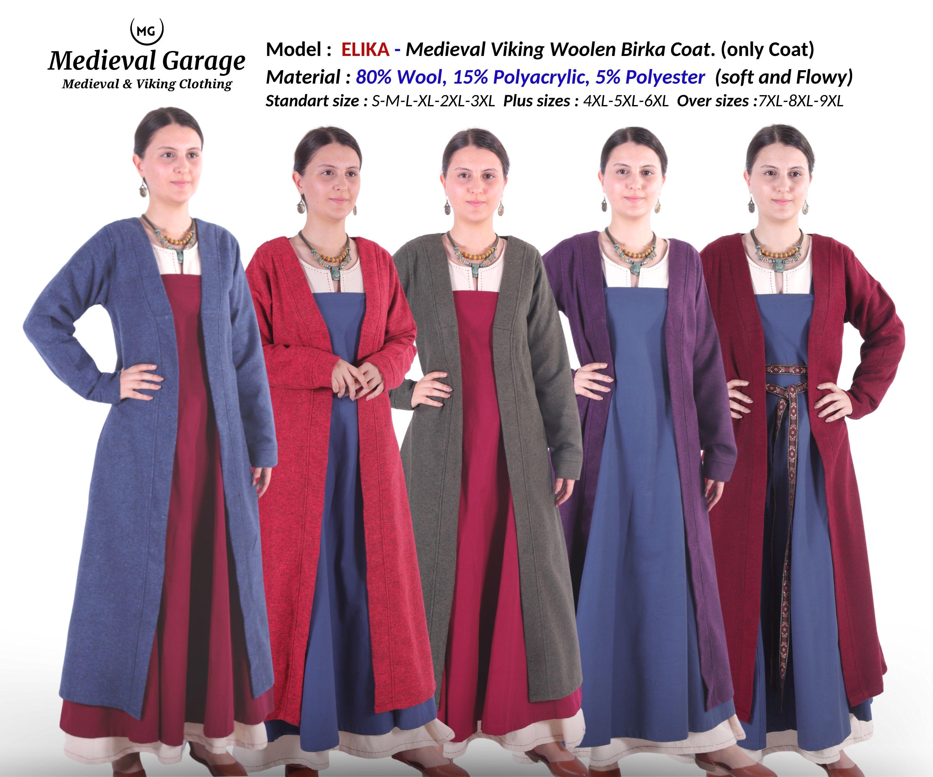 Medieval Vikingwoolen Birka (ELIKA) Coat, Reenactment Costume, SCA LARP ...