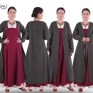 Medieval Vikingwoolen Birka (ELIKA) Coat, Reenactment Costume, SCA LARP ...