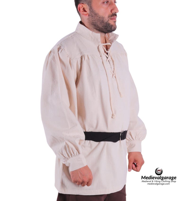 Medievalgarage-herman-medieval Viking Cotton Men's Shirt, Historical ...