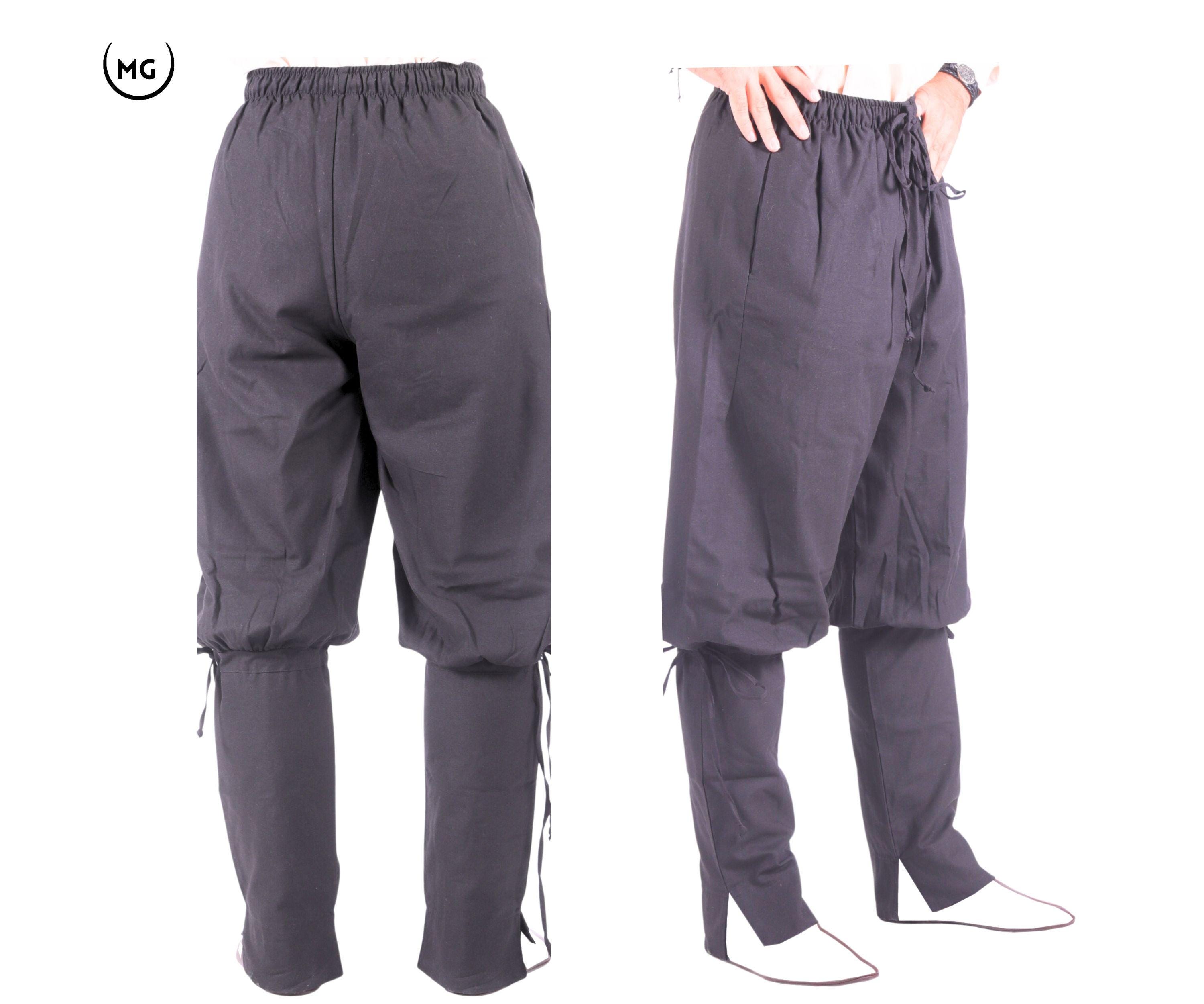 Medieval Viking Cotton Canvas Trousers, Functional Pockets, LARP Pants ...